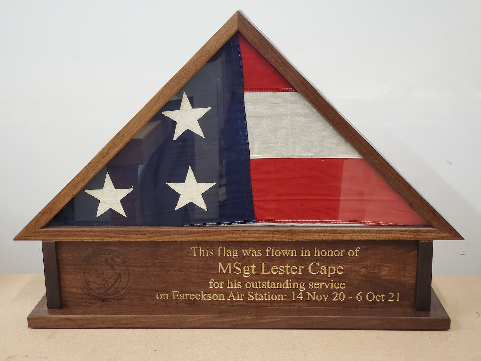 Custom Flag Display Case With Pull Out Drawer - Etsy