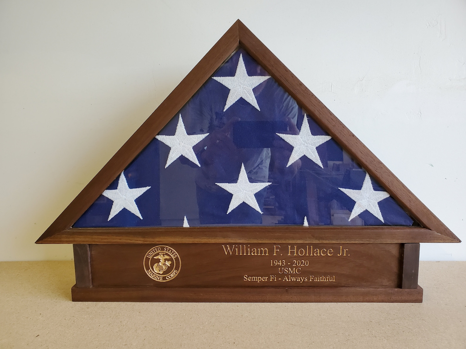 Custom Flag Display Case With Pull Out Drawer - Etsy