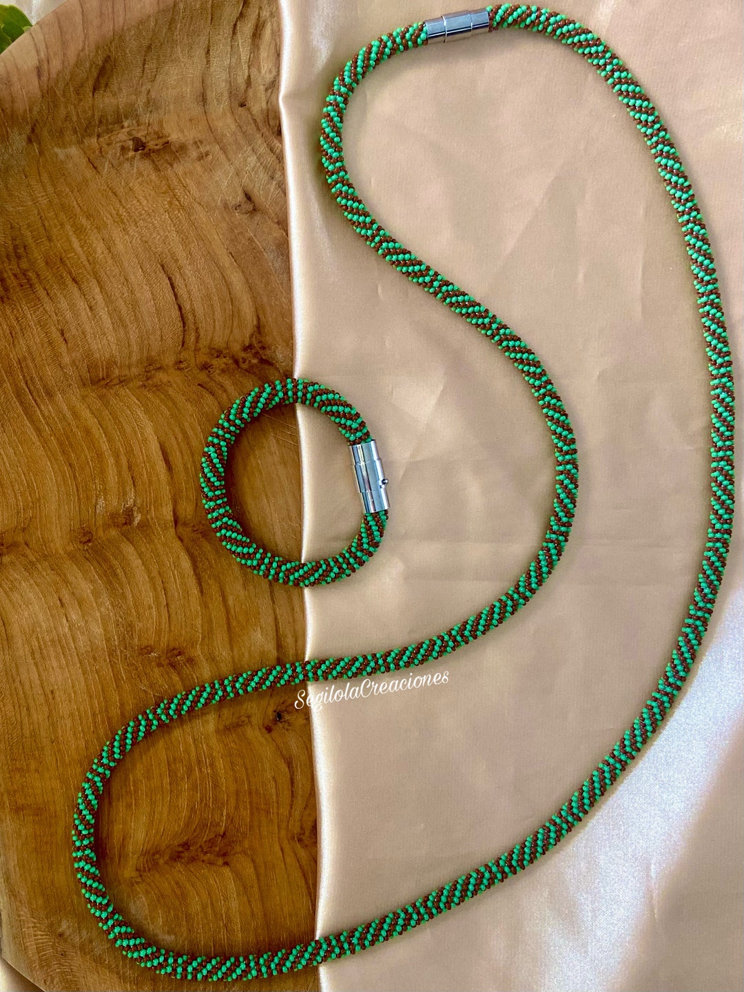 Woven Necklace and Idé Set, Babalawo Necklace, Ifá Necklace, Ilde ...