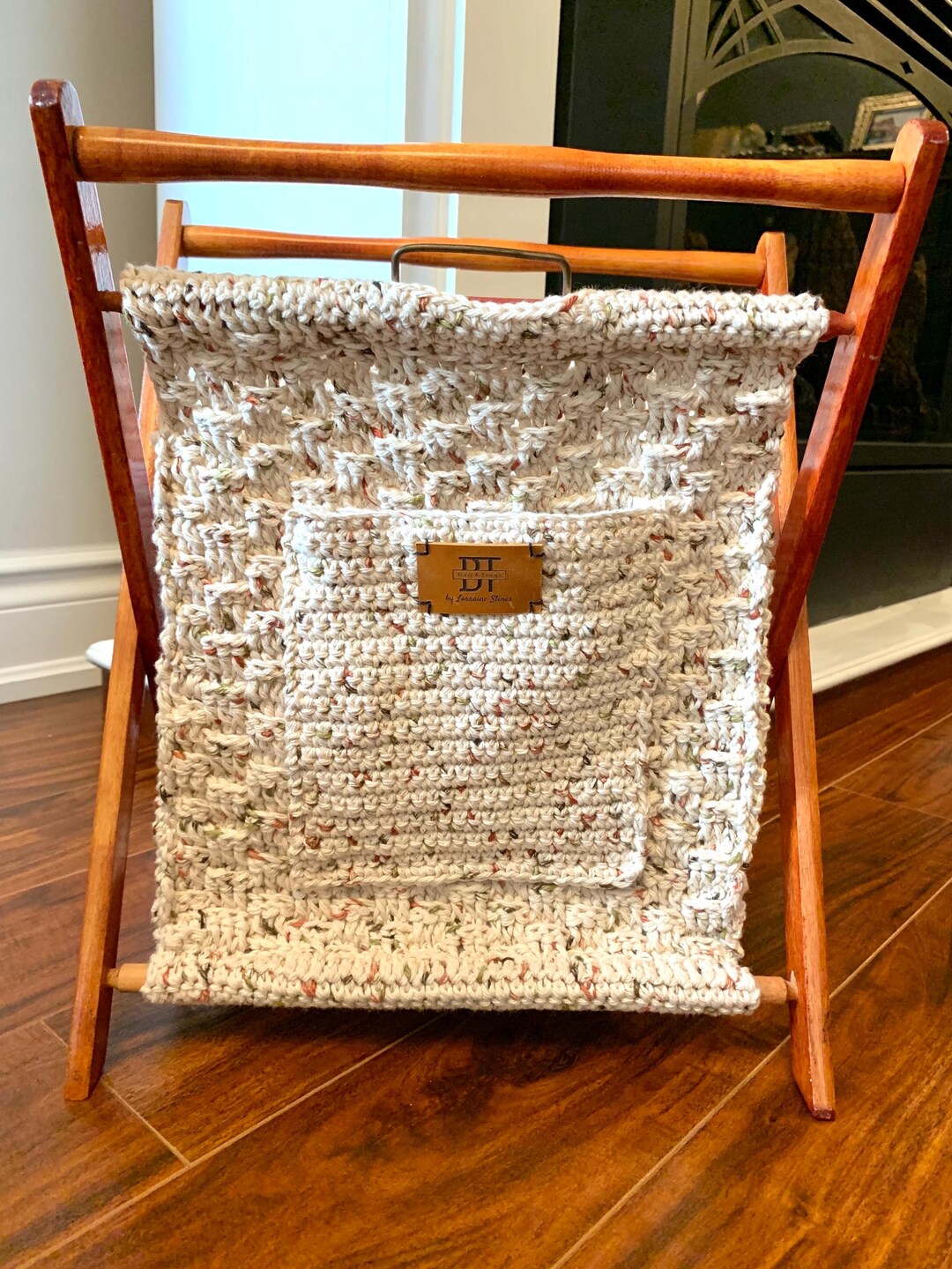 Vintage Folding Knitting Sewing Basket Yarn Container, Storage ...