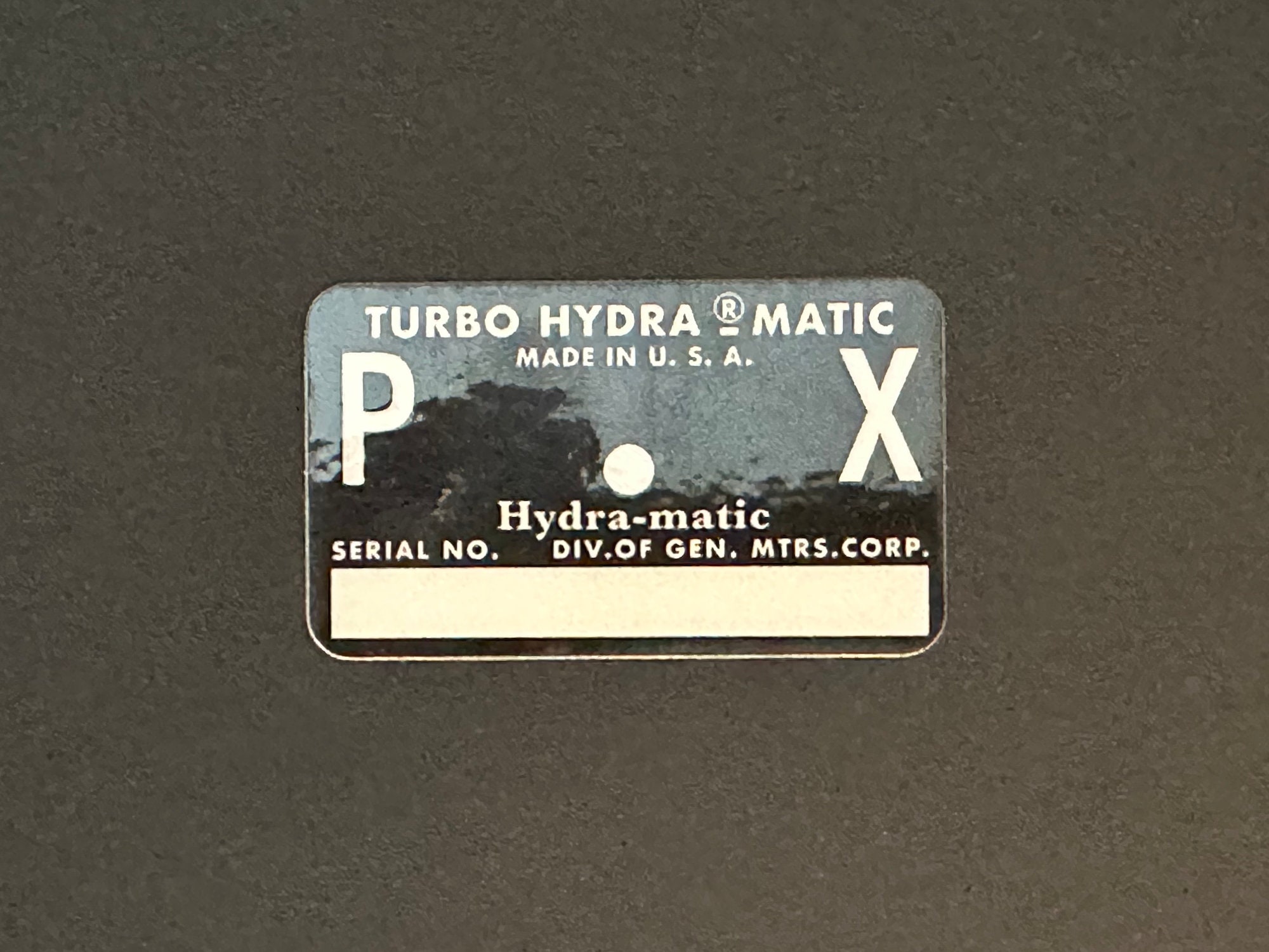 1967-'74 "px" Pontiac TH400 Identification Tag Overlay Decal - Etsy