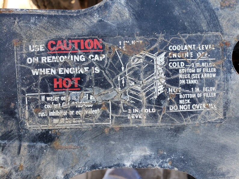 1968 Caution Coolant Decal - Pontiac Firebird, GTO, Tempest and Lemans ...