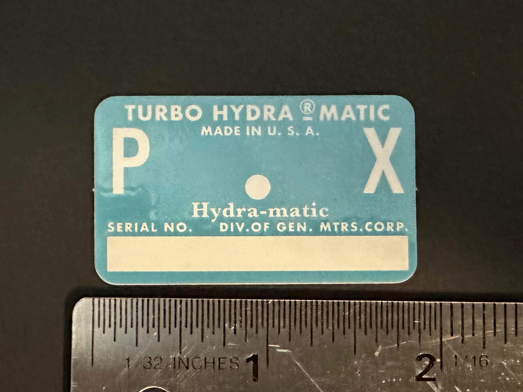 1967-'74 "px" Pontiac TH400 Identification Tag Overlay Decal - Etsy