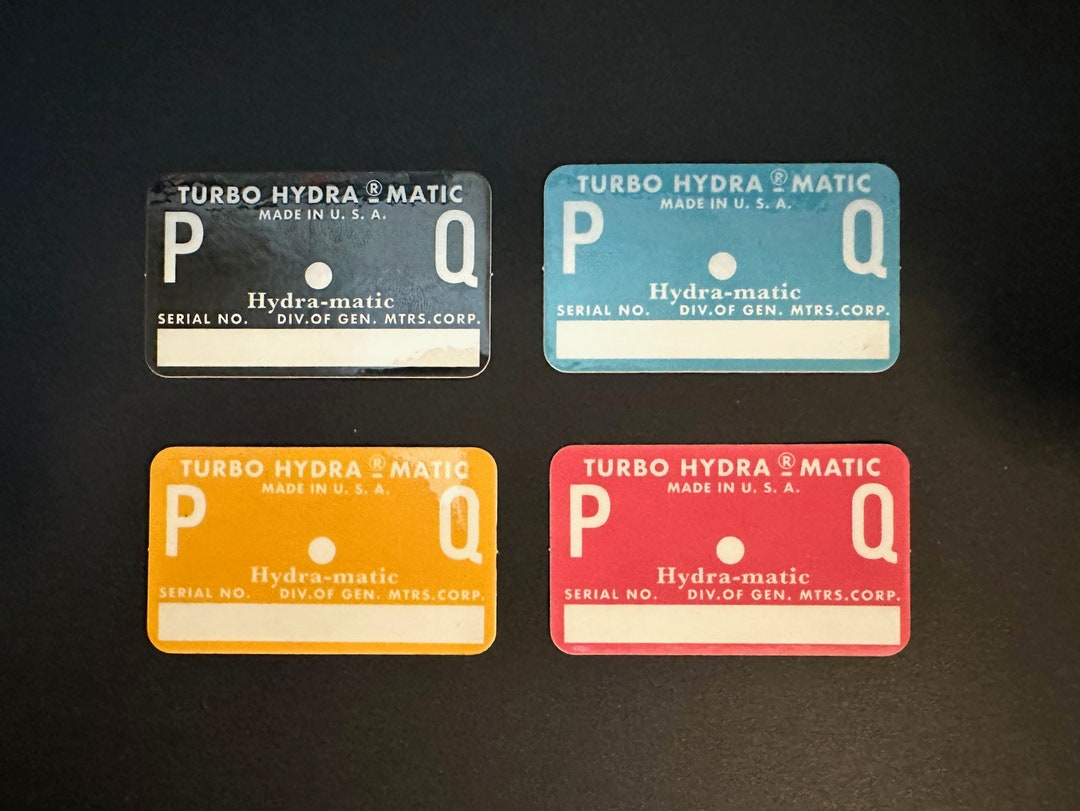 1967-'74 "pq" Pontiac TH400 Identification Tag Overlay Decal - Etsy