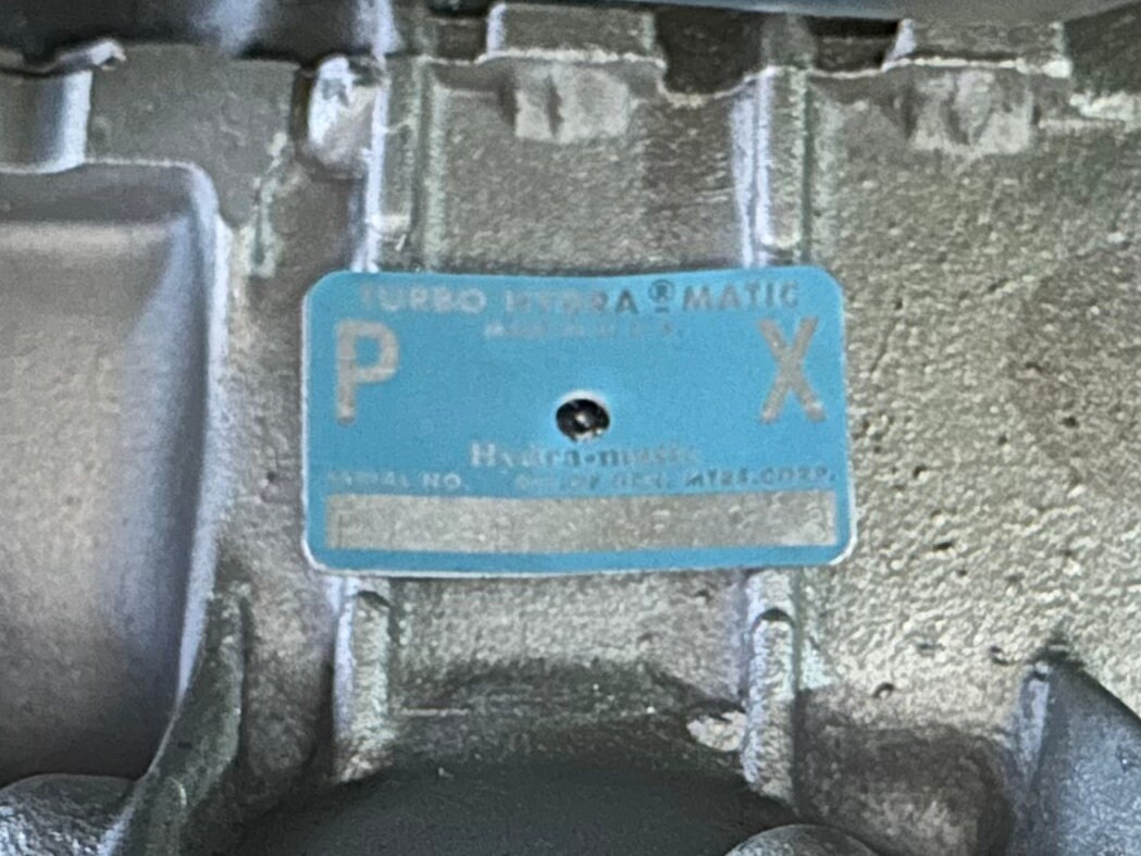1967-'74 "px" Pontiac TH400 Identification Tag Overlay Decal - Etsy