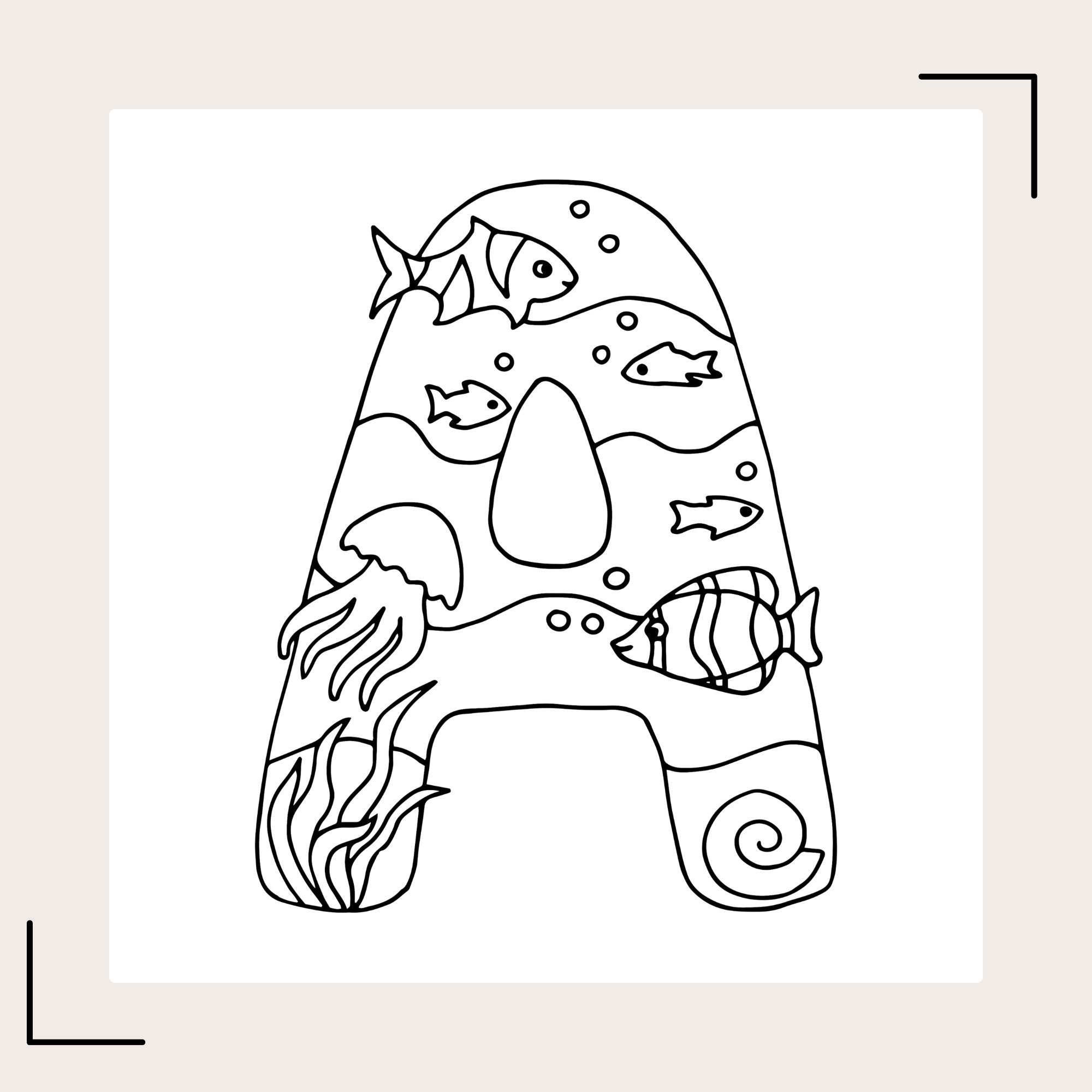Beach Surfer Alphabet Coloring Pages Printable, 26 Pages, Printable ...