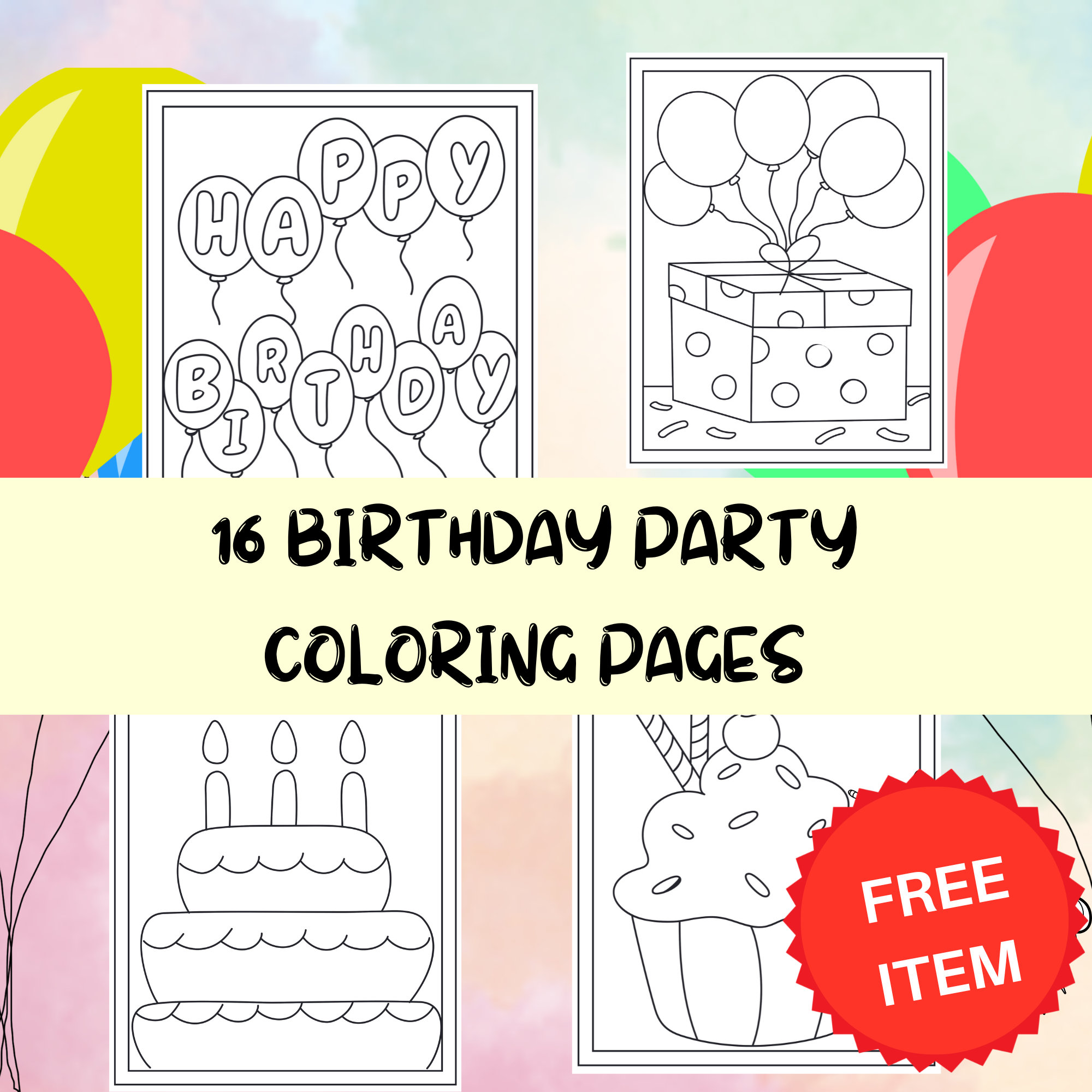 Free Birthday Coloring Pages For Kids