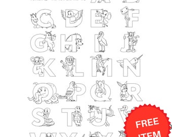 Zoo Animal Alphabet Printable - Etsy