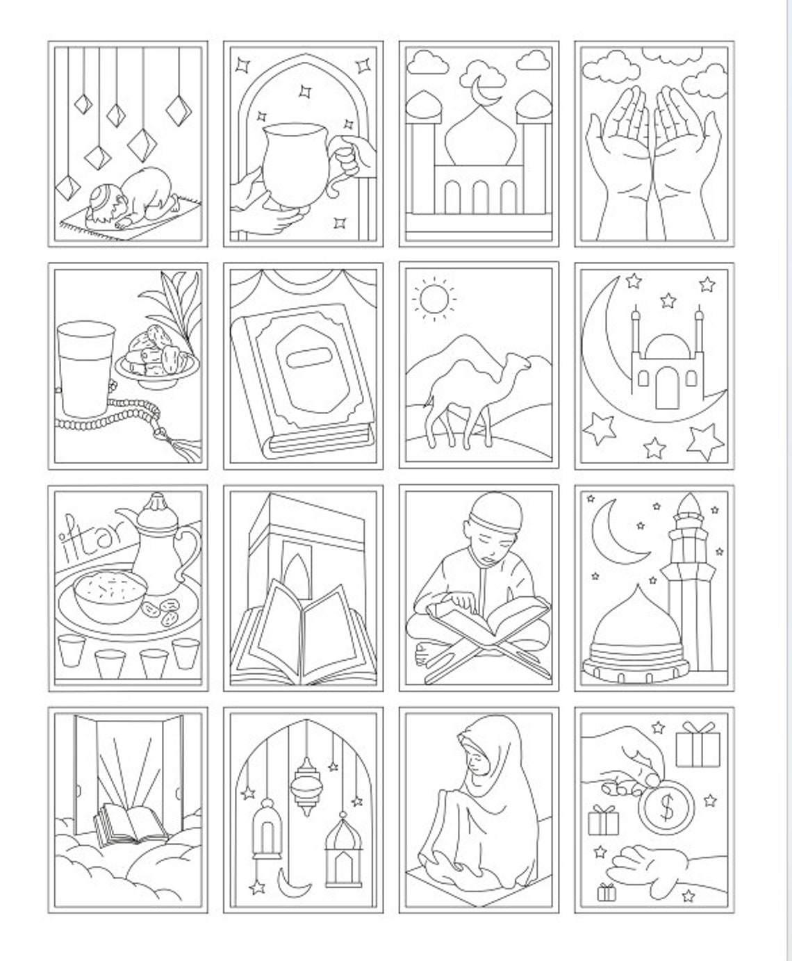 16 Ramadan Coloring Pages PRINTABLE - Etsy Canada