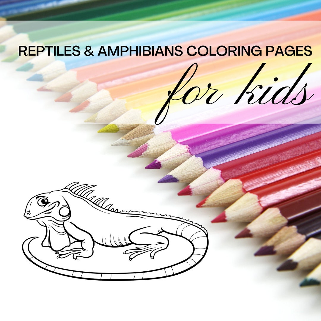 Páginas para colorear de reptiles para niños, imprimibles, descarga ...