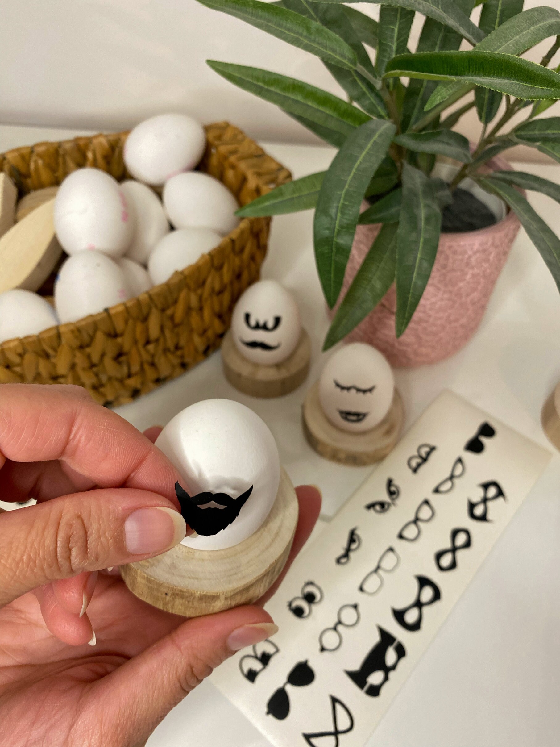 Funny Egg Stickers, Decals, Party Decoration, Easter DIY for 18 Faces ...