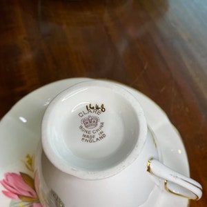 BEAUTIFUL PINK LILLY Pattern Clare Tea Set. 4 Teacups,4 Saucers,4 Side ...