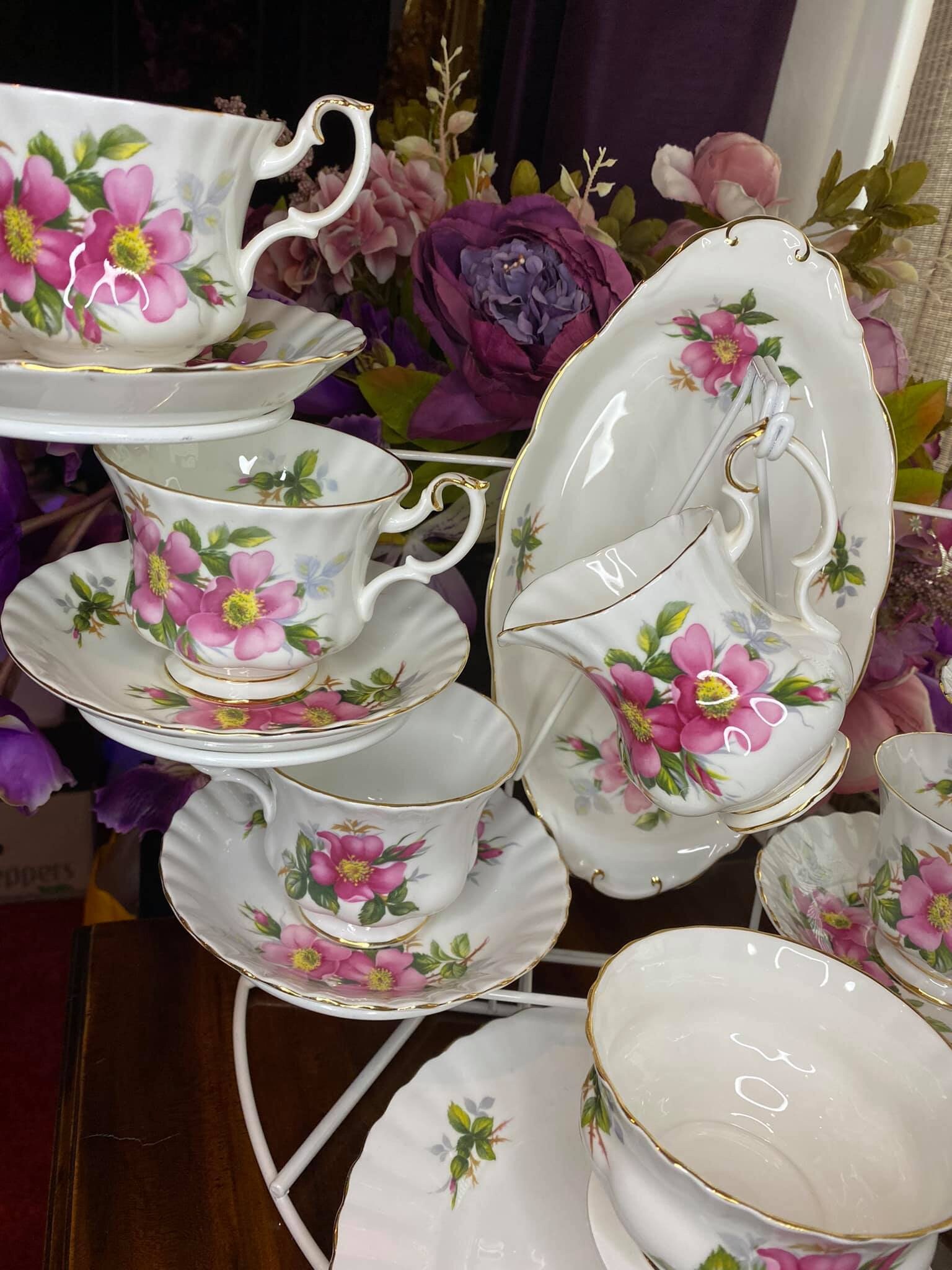 ROYAL ALBERT Prairie Rose Tea Set. 6 Teacups6 Saucers 4 Side | Etsy