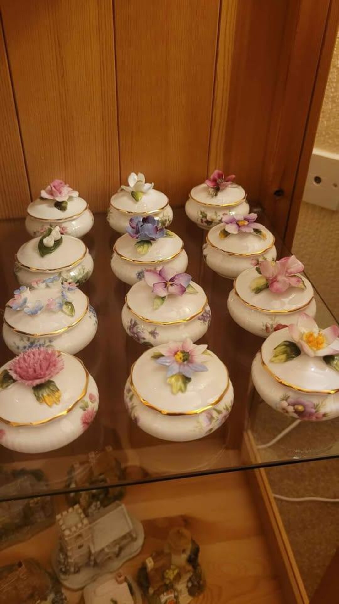 ROYAL ALBERT Flower of the Month Series Full Set of Trinket/jewelry ...