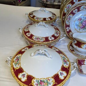 ROYAL ALBERT LADY Hamilton Tureens,dinner Plates,salad Plates,side ...