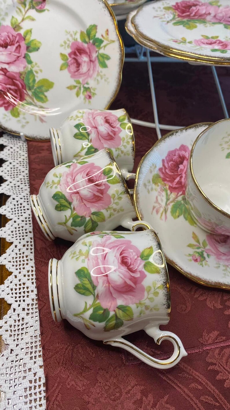 ROYAL ALBERT American Beauty 27 Pieces Tea Set. 10 Teacups 9 - Etsy