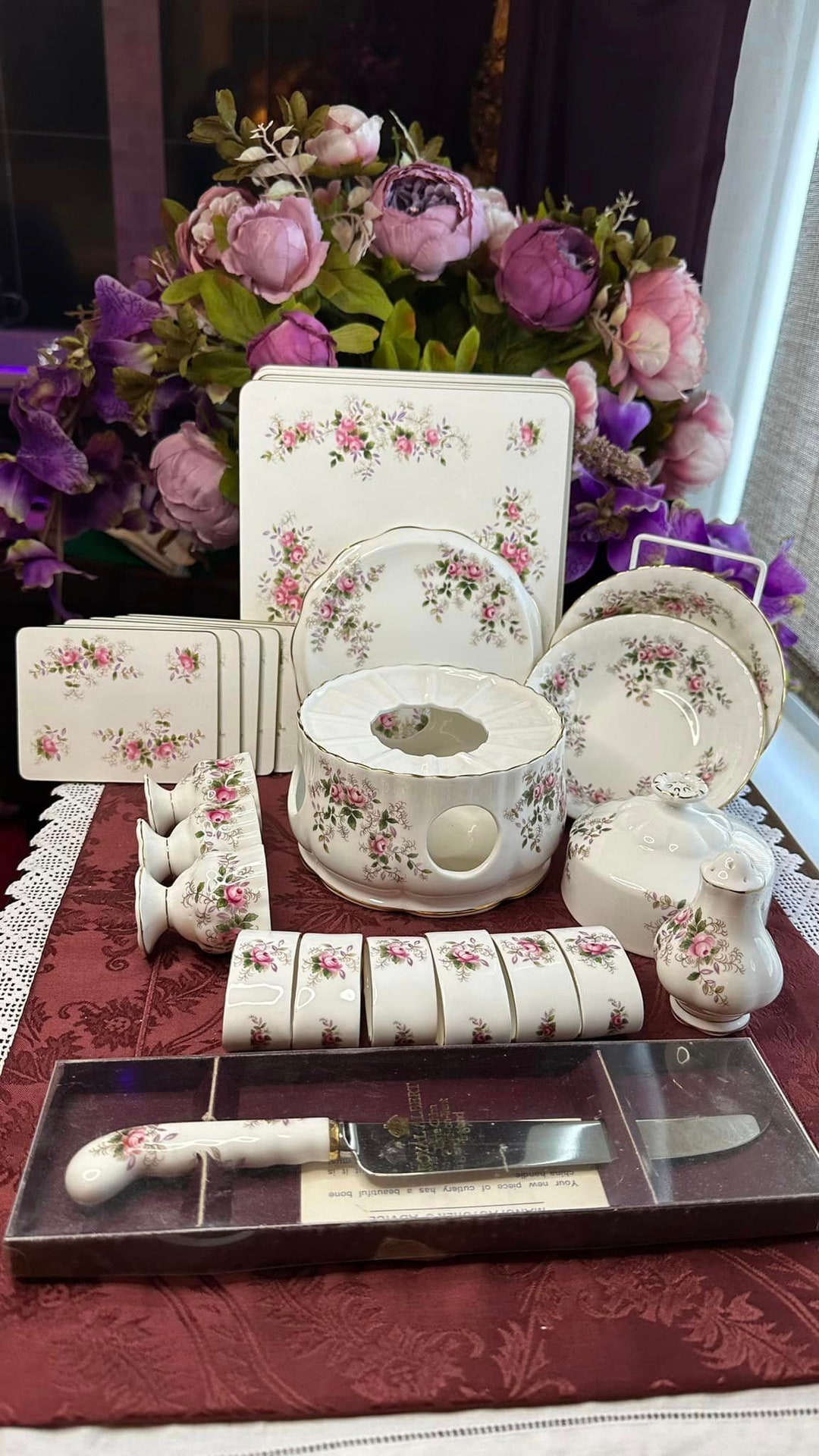 ROYAL ALBERT Lavender Rose Teapot Warmer, Teapot Stand,coaster ...