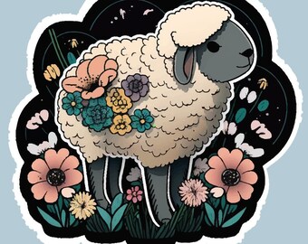 Floral Sheep Svg Png Wildflower Sheep Svg Farm Life Svg - Etsy