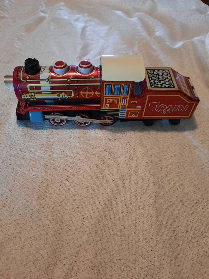 Vintage Battery Operated Tin Train, Vintage Toy Train - Etsy