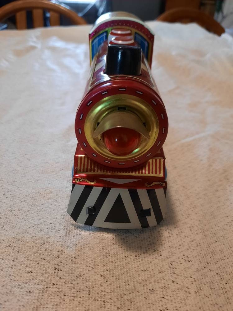 Vintage Battery Operated Tin Train, Vintage Toy Train - Etsy