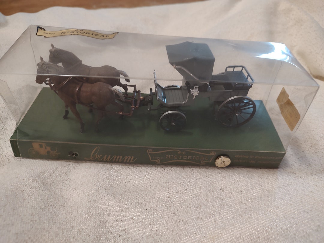 Brumm Historical Horse and Carriage With Two Horses 1:43 Scale - Etsy