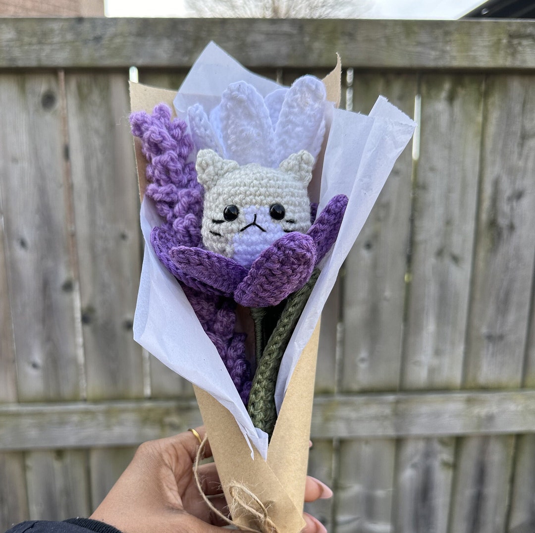 Adorable Handcrafted Crochet Cat Bouquet: A Whimsical Gathering of ...