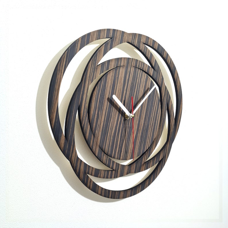 Contemporary Wood Wall Clock Wooden Analogue Wall Clock - Etsy