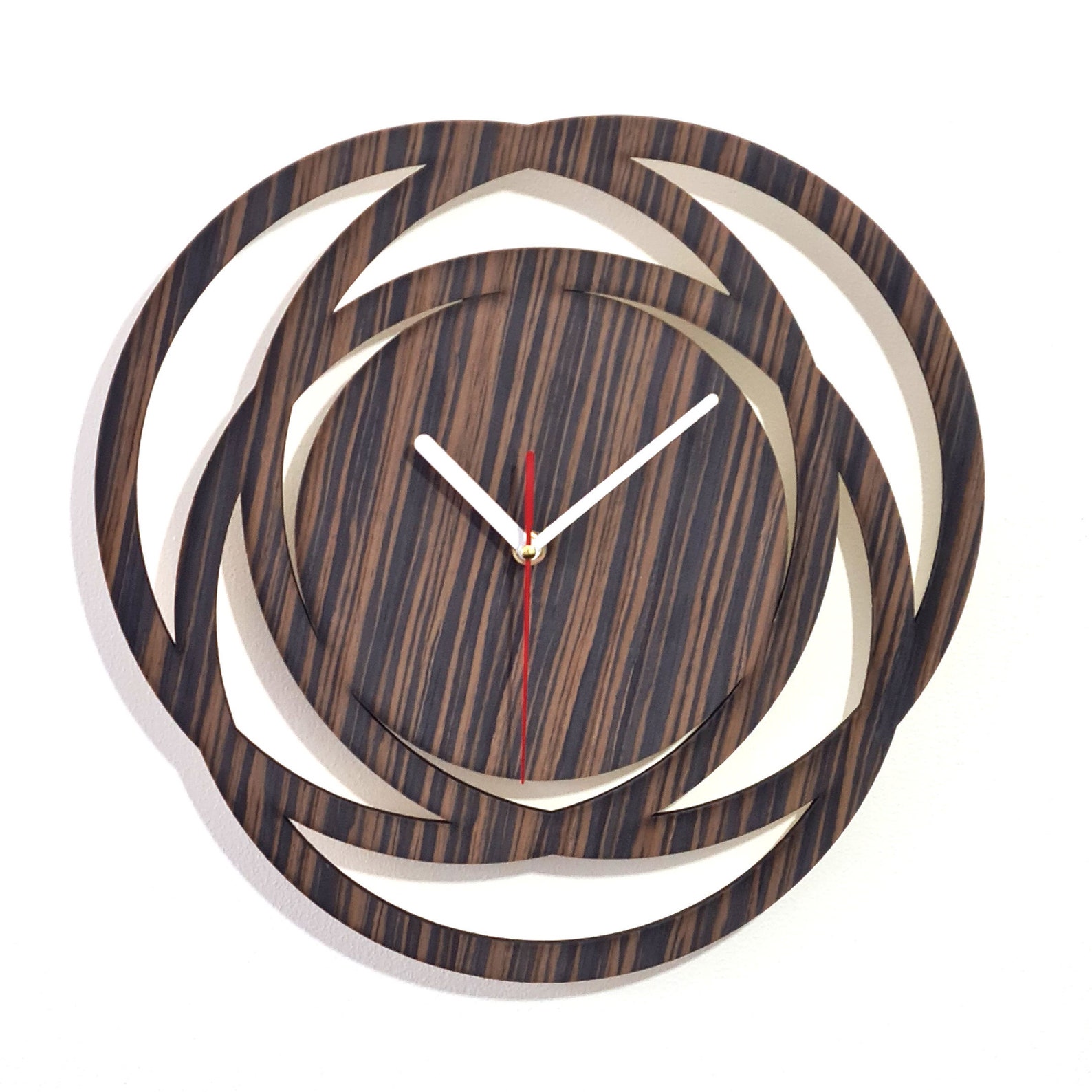 Contemporary Wood Wall Clock Wooden Analogue Wall Clock - Etsy