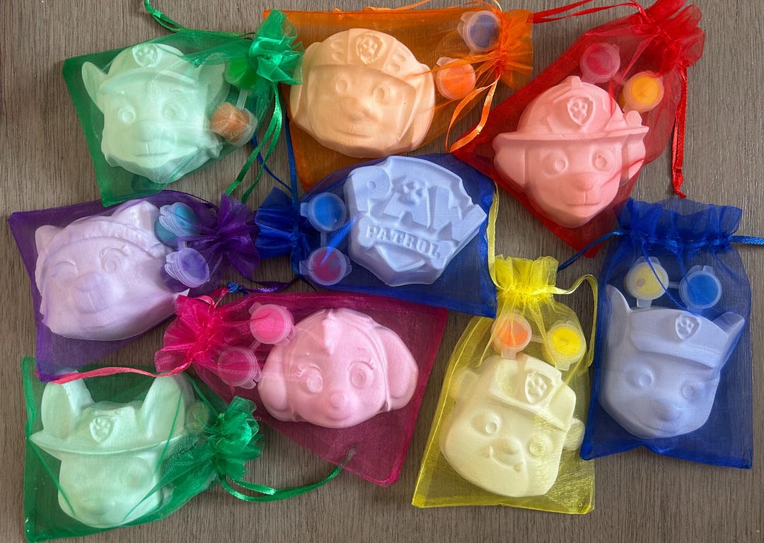 Pup Patrol Chalk Craft Paint Kit-unique Party Bag Favor/fillers Arts ...
