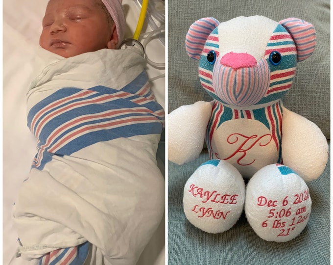 Plush Bunny From YOUR Baby's Hospital Receiving Blanket - Etsy