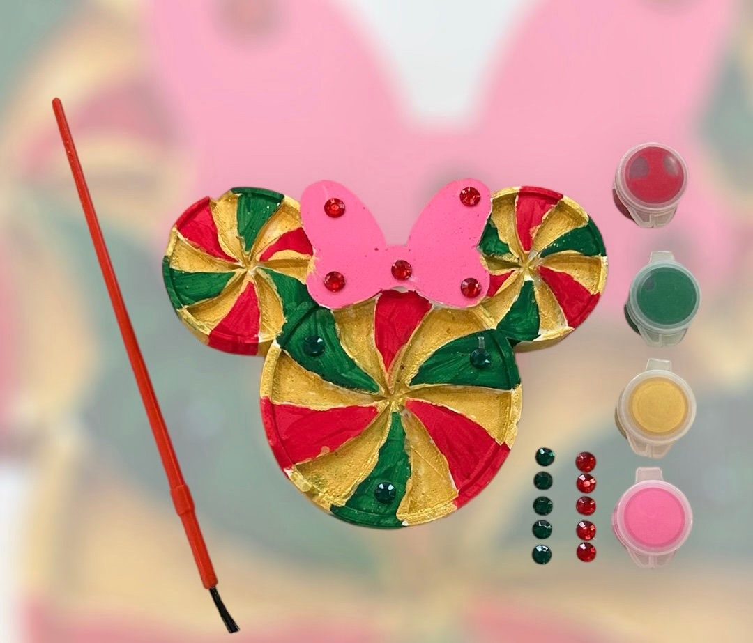 Peppermint Swirl Minnie Mouse Chalk Paint Kit-unique Stocking Stuffer ...
