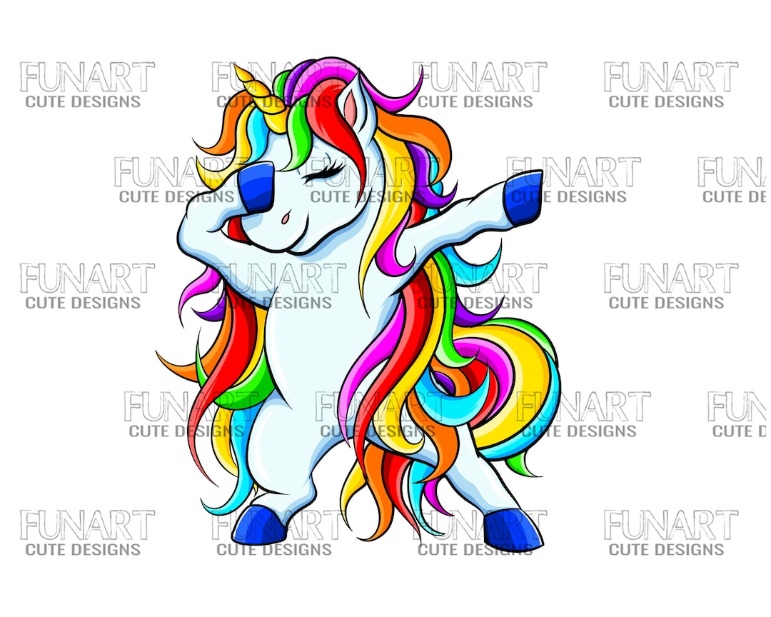 Dabbing Unicorn PNG, Unicorn Birthday Unicorn Dab Cutting File Birthday ...