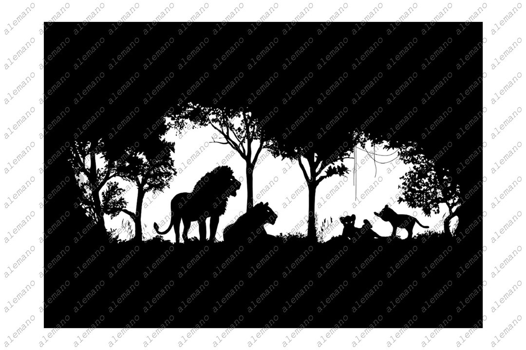 Lions Family Svg File - Lion Svg - Lions Pride Clipart - Animals Svg ...