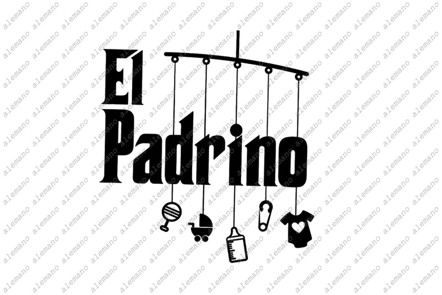 El Padrino Svg File El Padrino Clipart Padrino Vector | Etsy