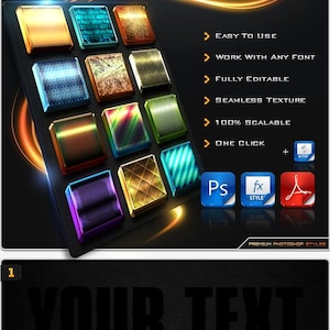 Awesome 3D Fonts Pack - Photoshop Styles ASL & PSD - Realistic 3D Fonts ...
