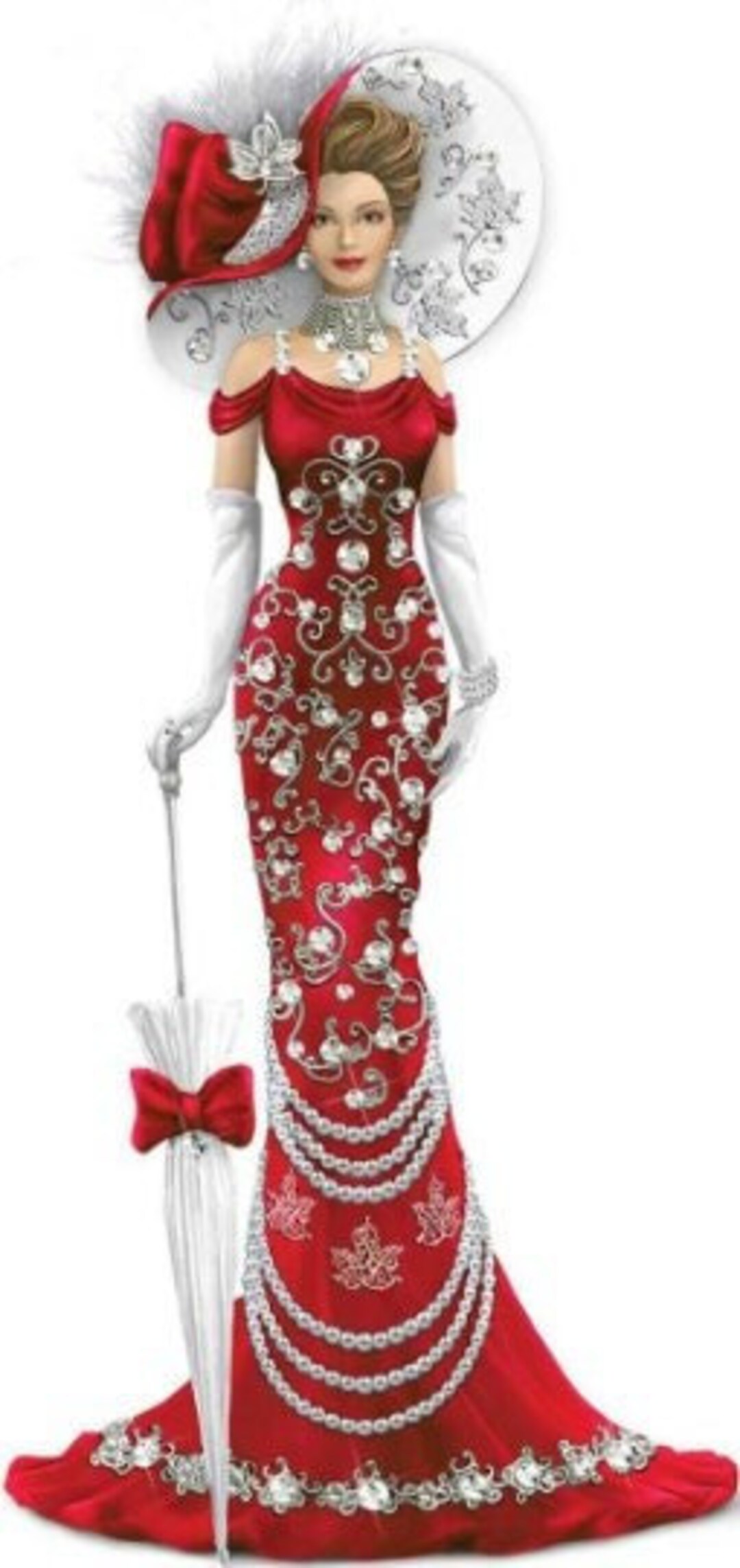 Lady in Red, Lady Cross Stitch Pattern, Lady in Red Digital Print, Hand ...