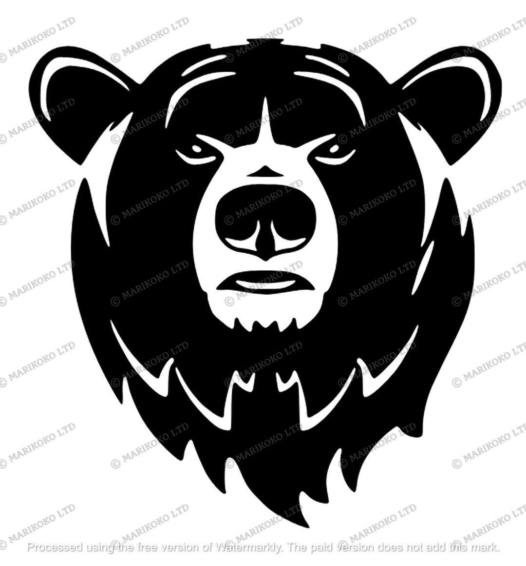 Bear SVG File - Bear Head Clipart - Animals Cut File - Wild Animals ...