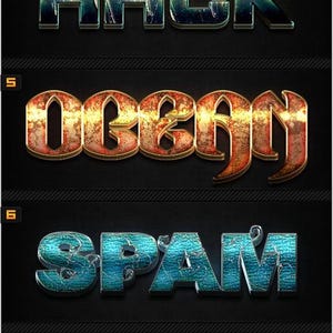 Awesome 3D Fonts Pack - Photoshop Styles ASL & PSD - Realistic 3D Fonts ...