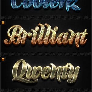 Awesome 3D Fonts Pack - Photoshop Styles ASL & PSD - Realistic 3D Fonts ...