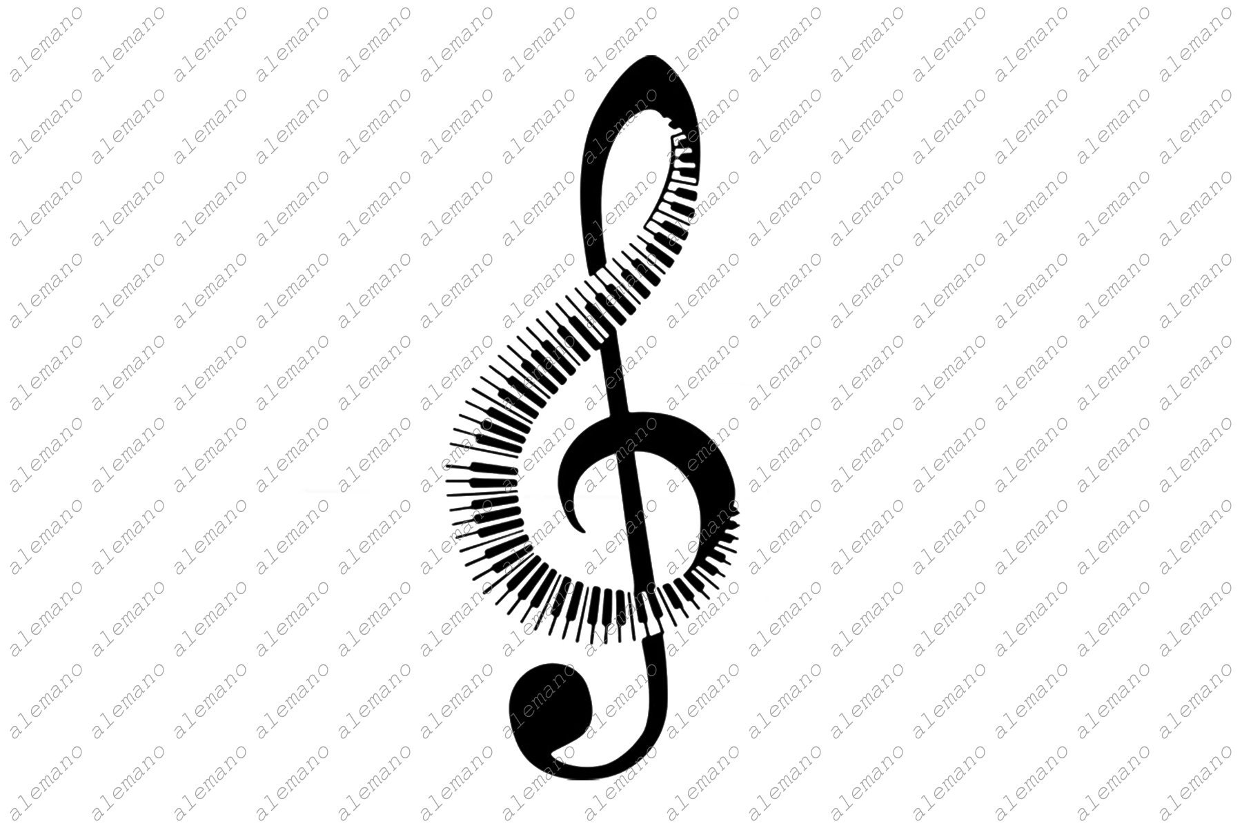 Notenschlüssel SVG Musik Svg Notenschlüssel Clipart - Etsy