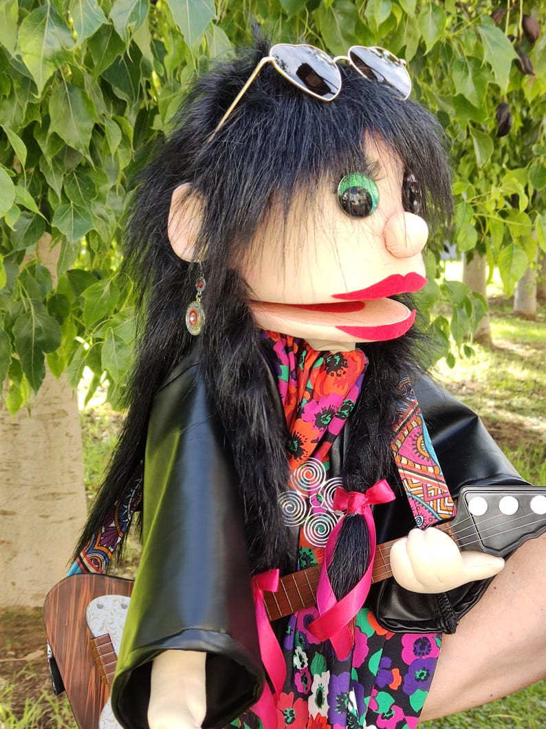 Rock Star Girl Puppet Handmade - Etsy