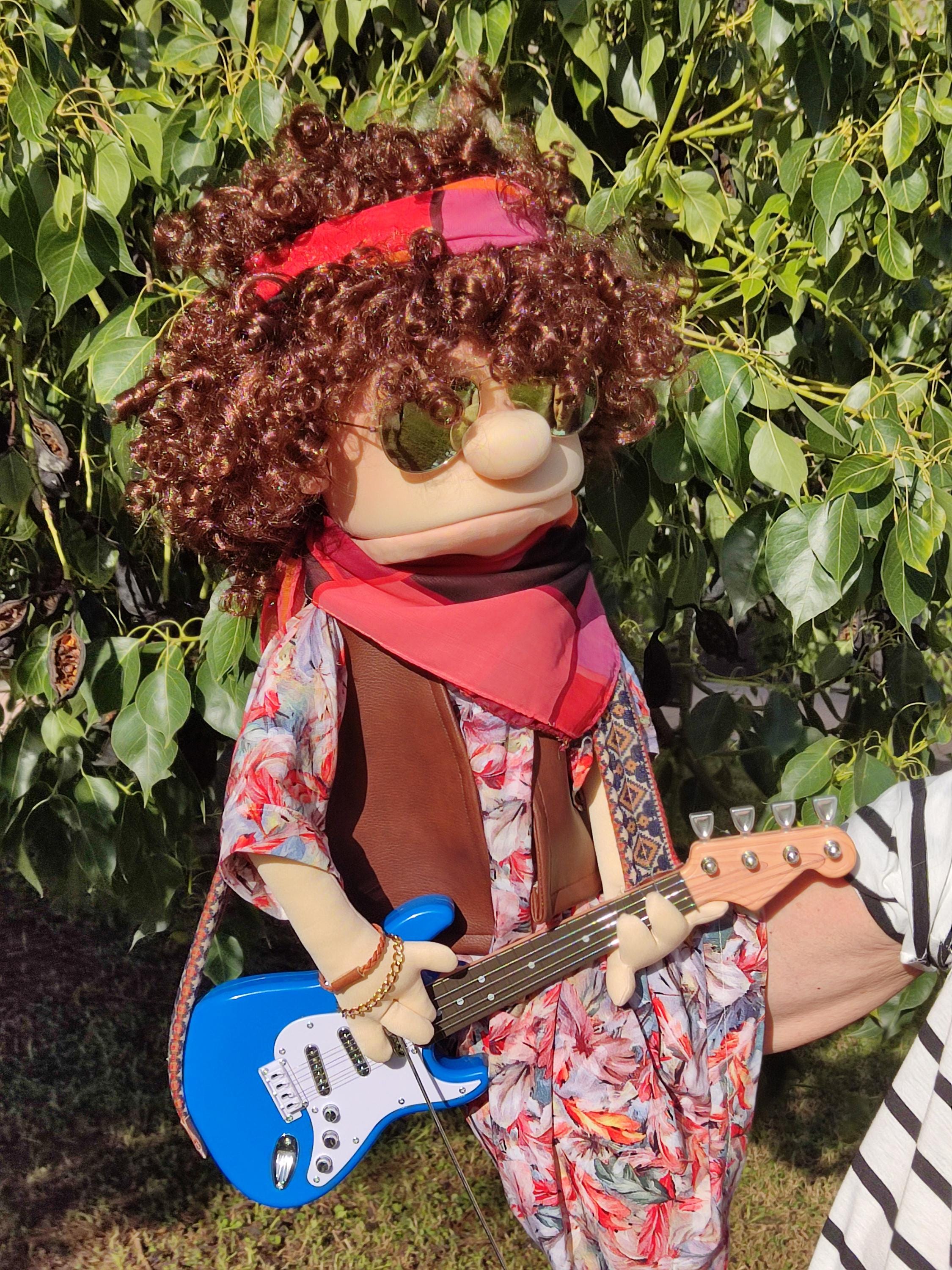 Rockstar Guitarist Puppet Handmade - Etsy