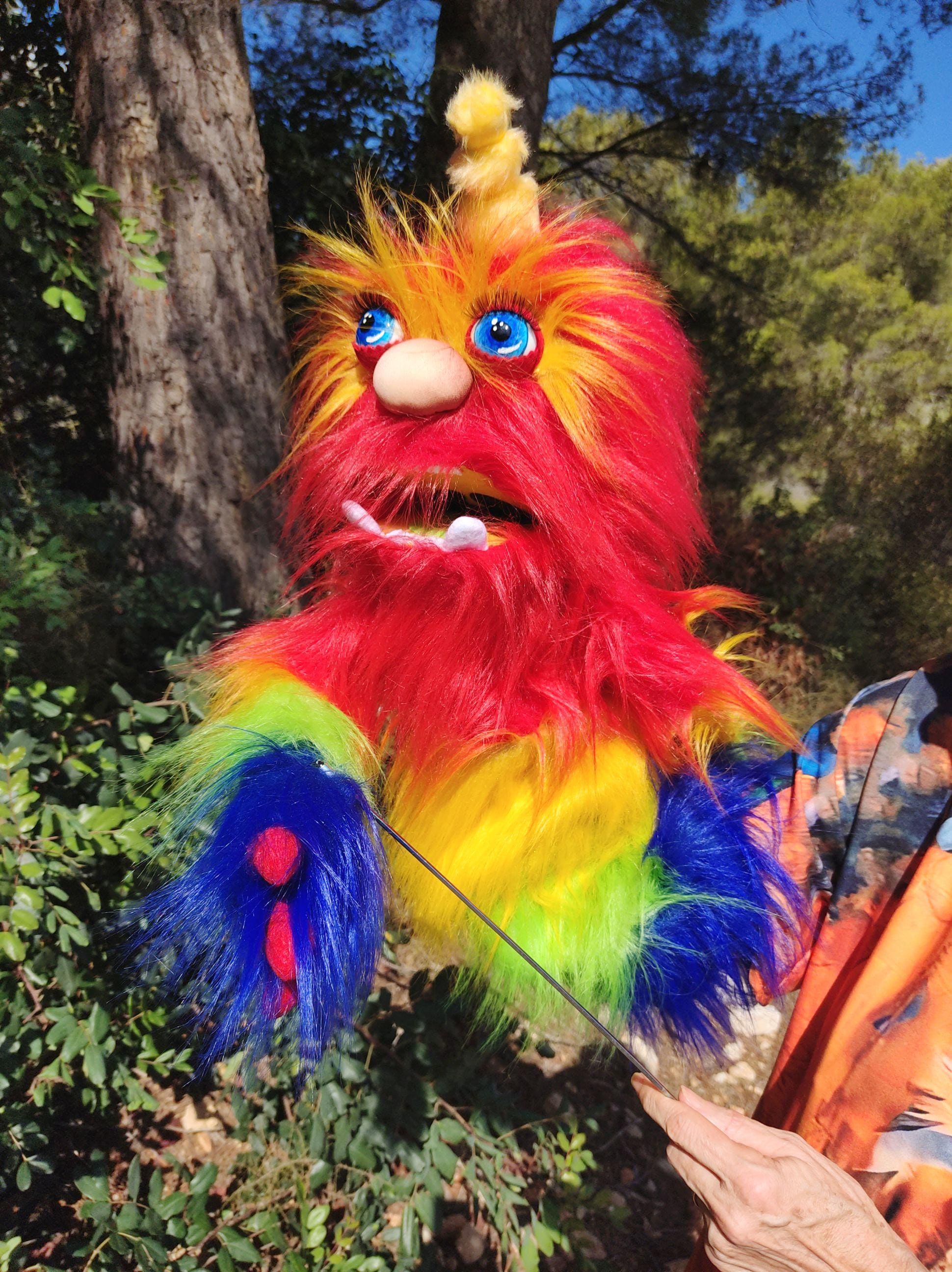 Rainbow Unicorn Monster Puppet - Etsy