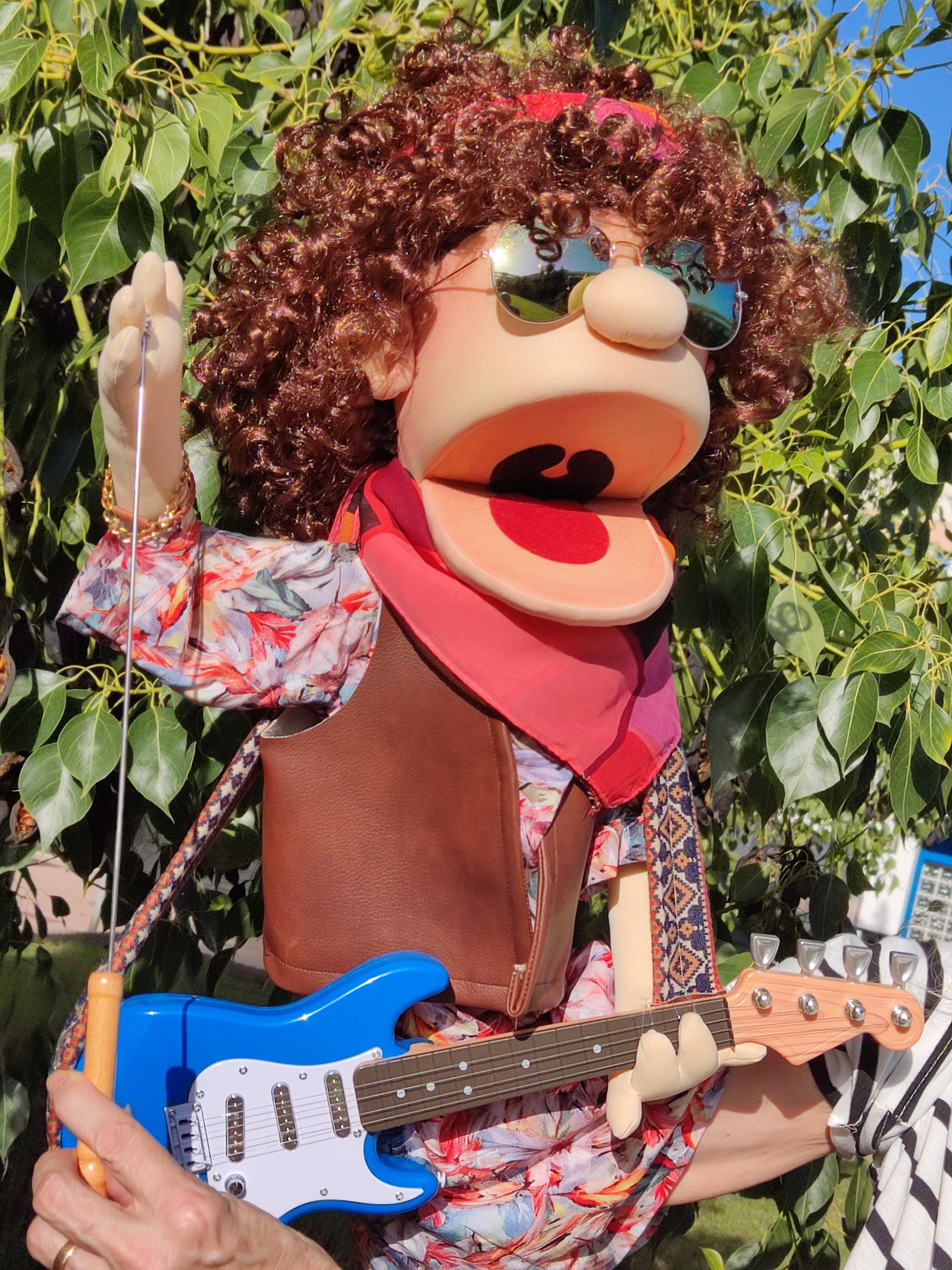 Rockstar Guitarist Puppet Handmade - Etsy