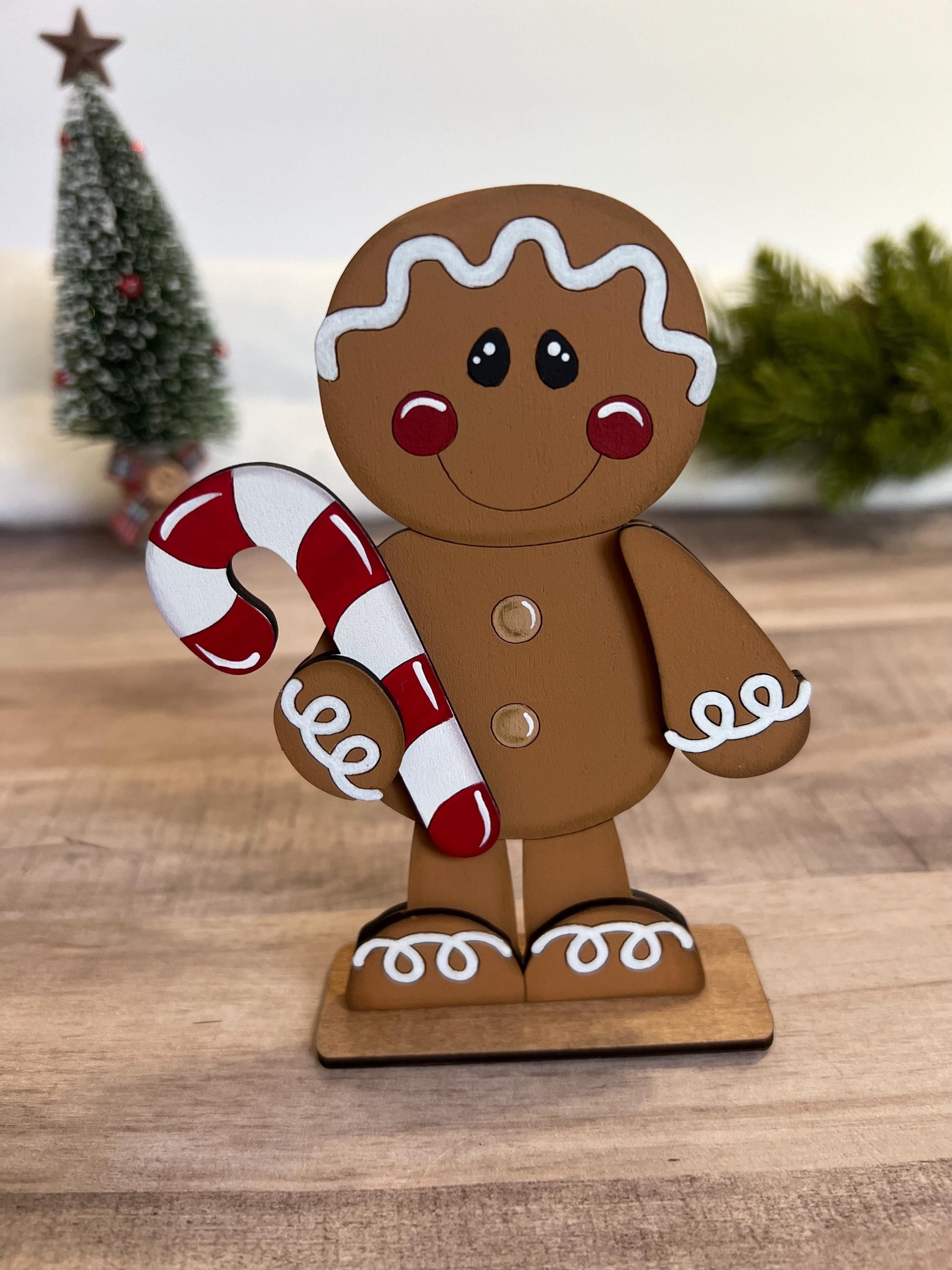 Christmas Gingerbread Shelf Sitters, Seasonal Wood Decor, Rustic ...