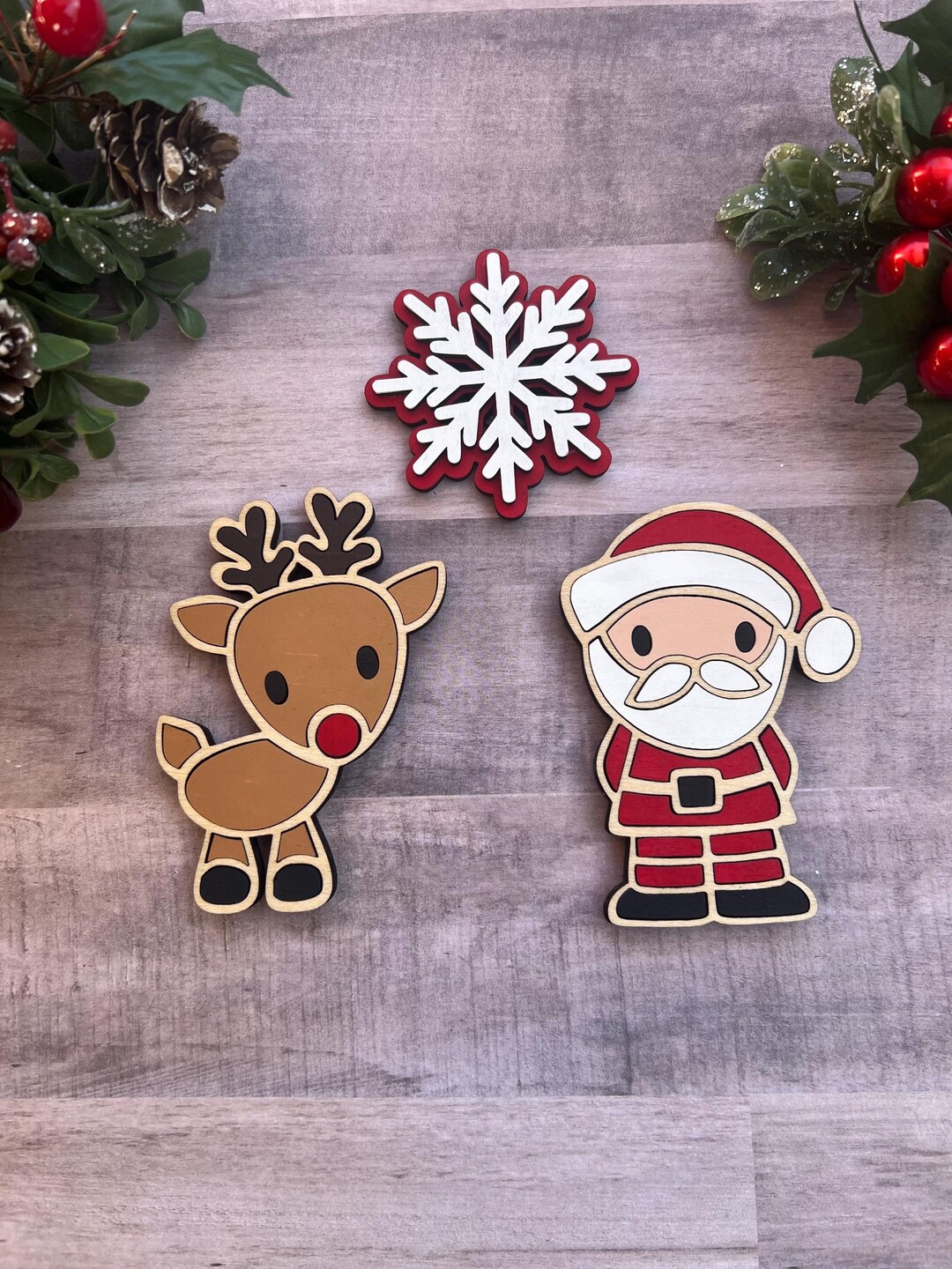 Christmas Magnets, Santa Magnet, Holiday Decor - Etsy