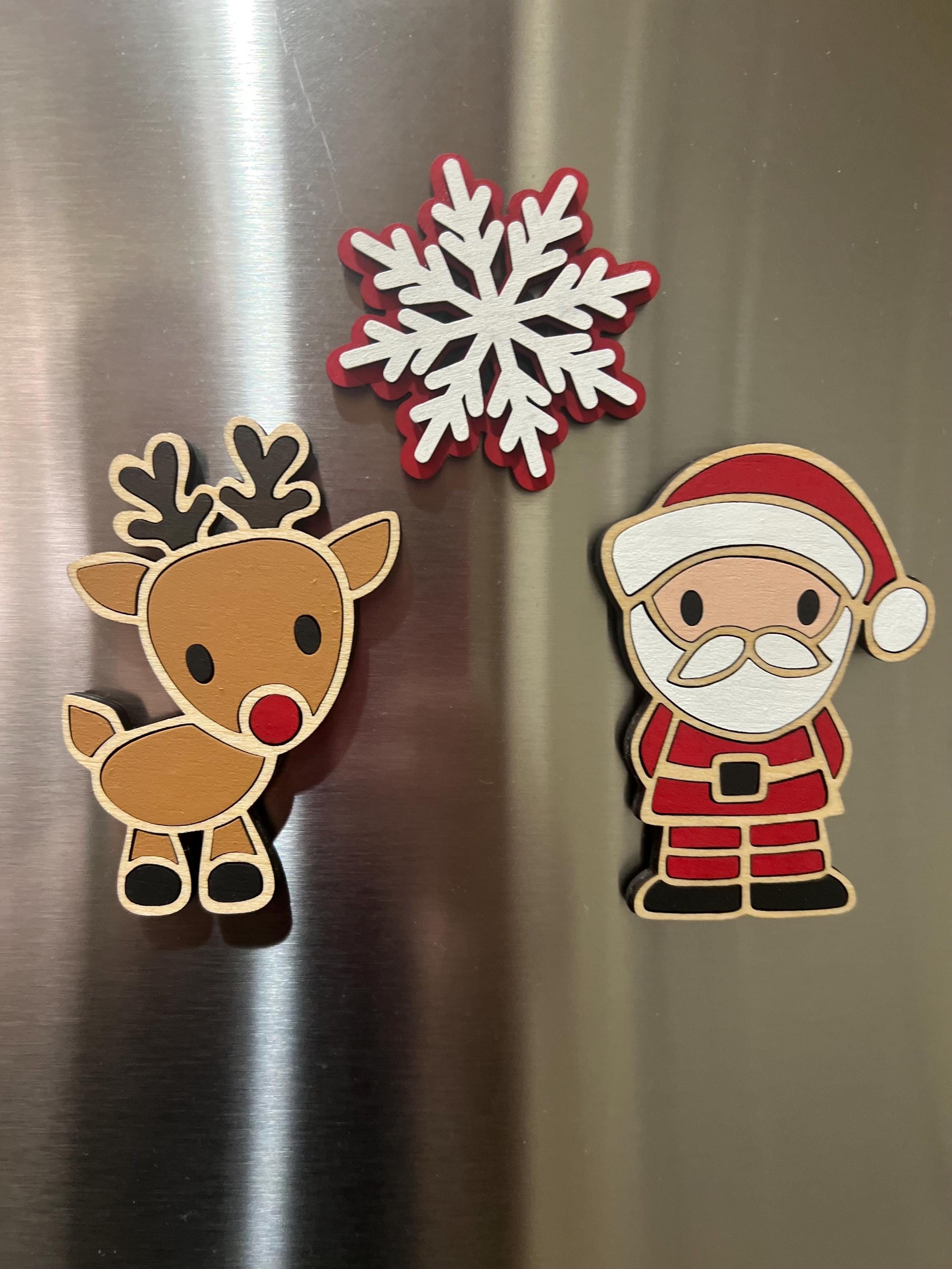 Christmas Magnets, Santa Magnet, Holiday Decor - Etsy