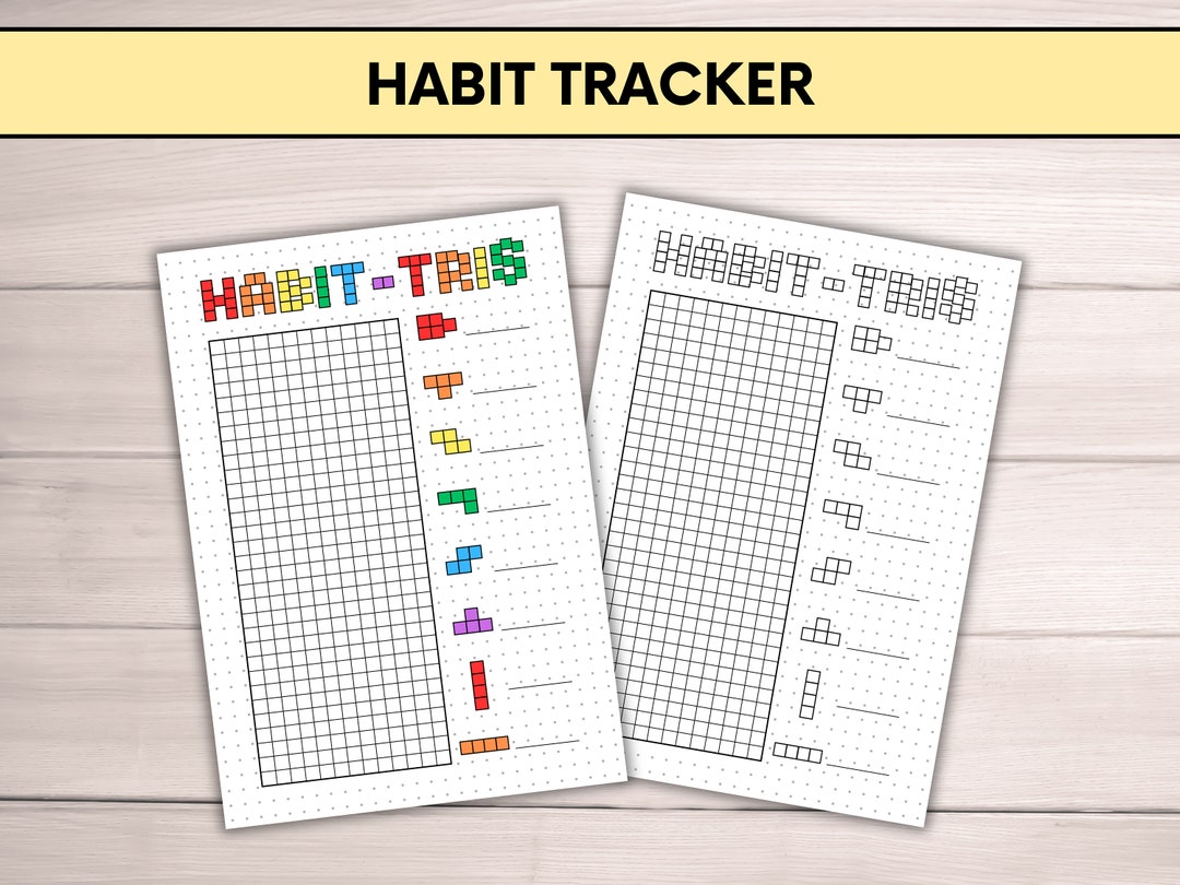 Habit Tracker A5 Printable Journal Page Daily Habit Tracker Monthly ...