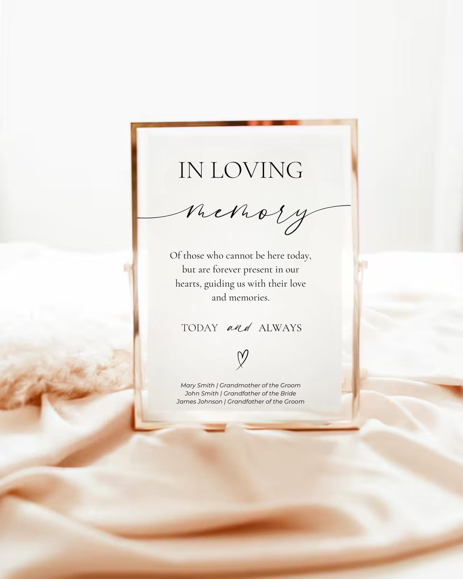 In Love Memory Wedding Sign, in Loving Memory Wedding Sign, Memorial ...