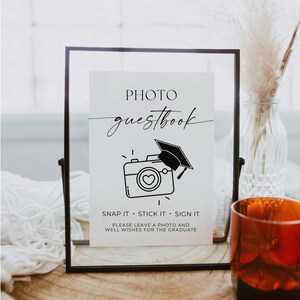 Photo Guestbook Sign Graduation, Polaroid Guest Book Sign, Guest Photo ...